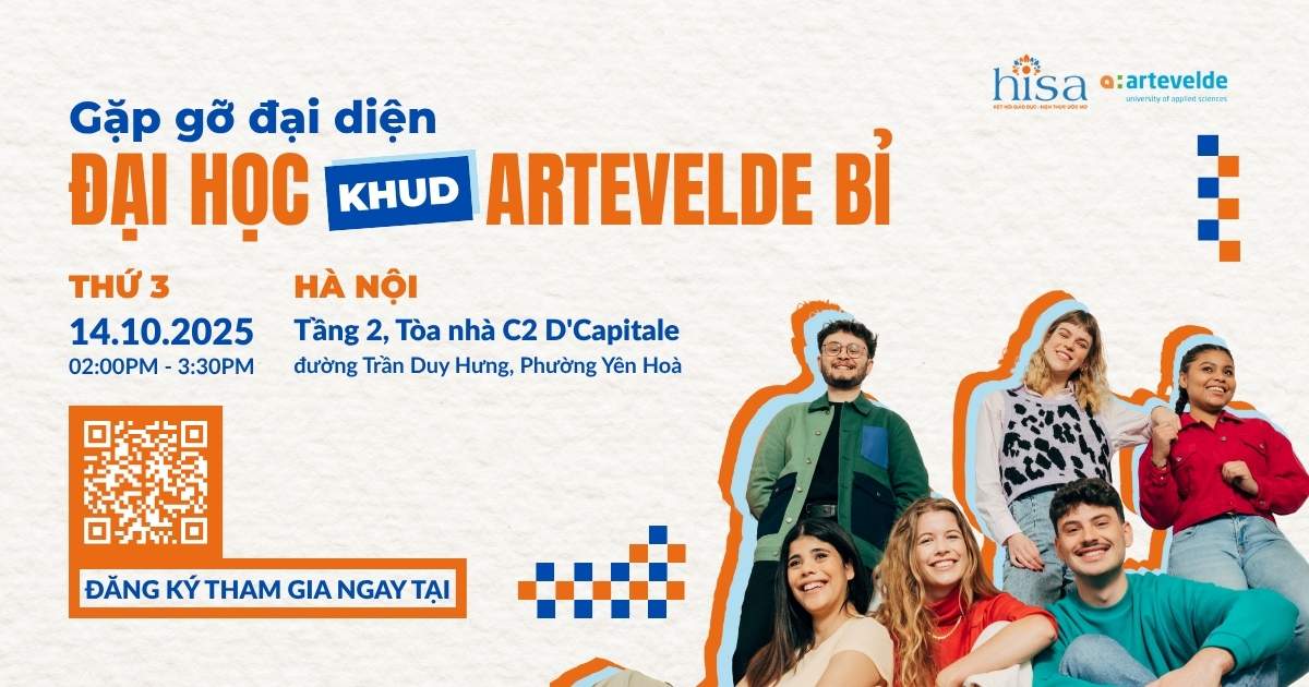 Du học Bỉ 2026 - Gặp gỡ Đại diện Đại học KHUD Artevelde - Du Học HISA